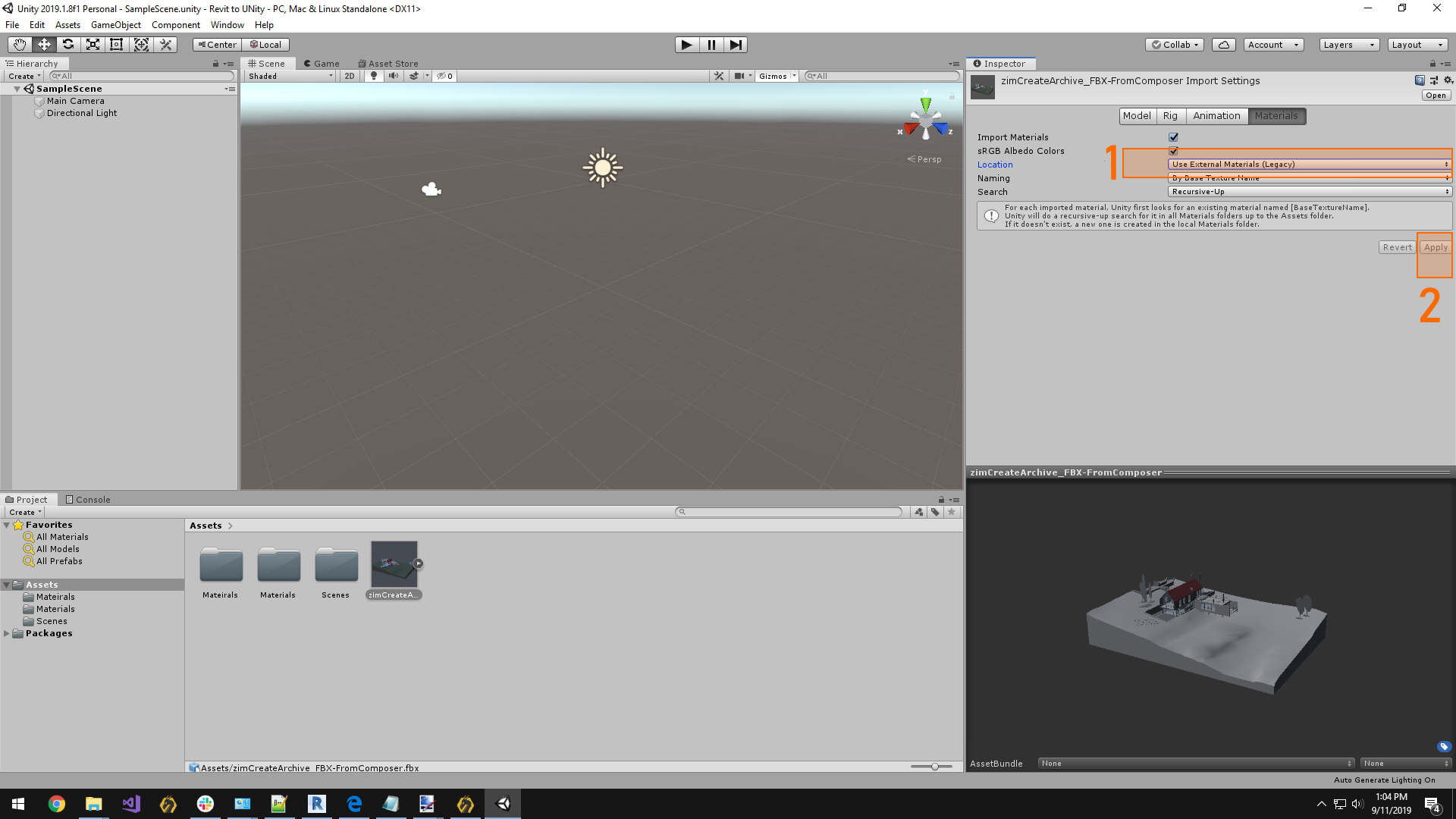 Revit to Unity with textures • 3D CAD VR