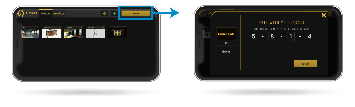Pairing in SimLab VR Viewer • 3D CAD VR