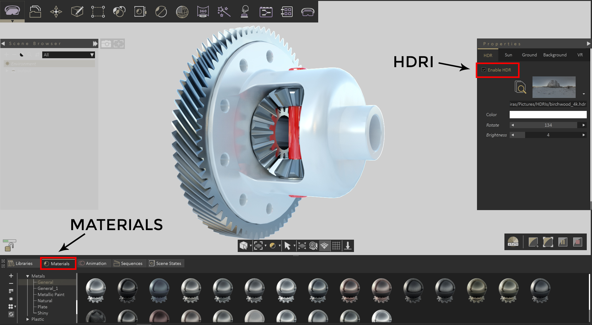 Mechanical Rendering (Adams) • 3D CAD VR