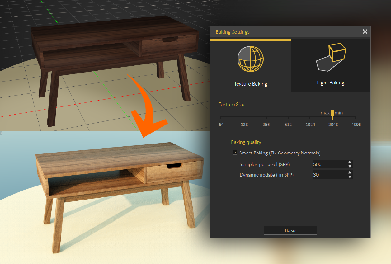 Baking Steps • 3D CAD VR