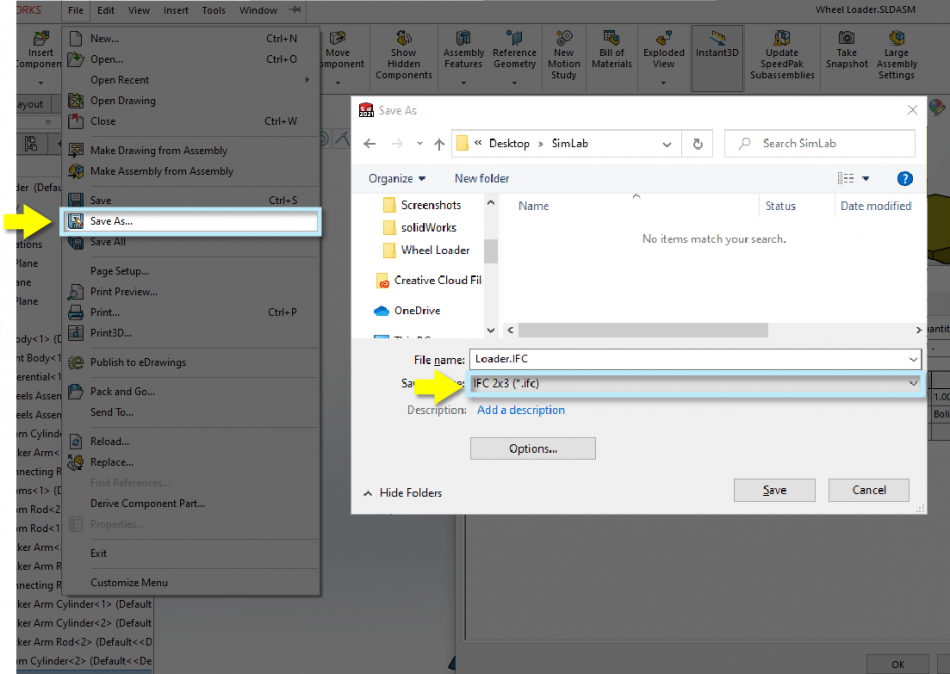 SolidWorks Properties Integration with SimLab Composer • 3D CAD VR