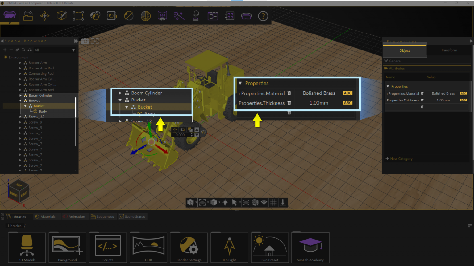 SolidWorks Properties Integration with SimLab Composer • 3D CAD VR